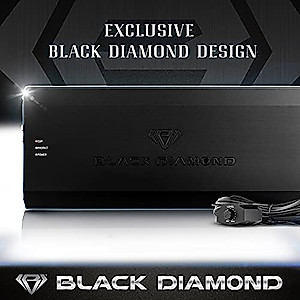 BLACK DIAMOND Monoblock 1500W Amp and 2 12" 4+4 Ohm Subwoofer Combo