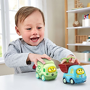 VTech Go! Go! Smart Wheels Earth Buddies Vehicle 2-Pack with Gardening Truck and Recycling Truck