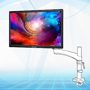 Prechen 18.5 Inch Monitor, TN Panel 1366 x 768 PC Monitor with HDMI and VGA Interface, 5ms, Brightness 250 cd/m², 60Hz Monitor with Dual Built-in Speakers, PC Screen Display for Office Work.