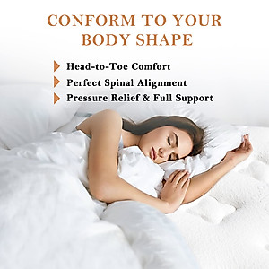 Ladinimo Full Mattress, Medium Firm Hybrid Mattress with High Density Foam & Motion Isolation with Individually Wrapped Pocket Coils Mattresses,Full Size Mattresses