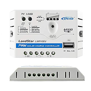 ACOPOWER 12V 20W 5A Solar Charge Kit,20W Monocrystalline Solar Panel & 5A Charge Controller for RV, Boats, Camping; w USB 5V Output as Phone Charger (20W 5A Kit)