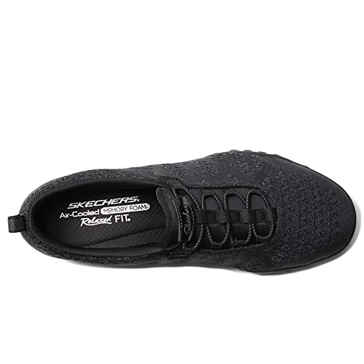 Skechers Women's Breathe Easy-Infi Knity Sneaker, Black, 7