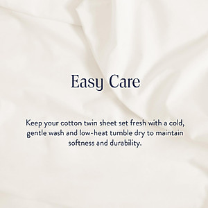 Brooklinen Luxury Sateen 4 Piece California King Size Sheets Set in Cream - 100% Cotton Sateen Sheets - 1 Fitted Sheet, 1 Flat Sheet, 2 Pillowcases - Best Luxury Sheets