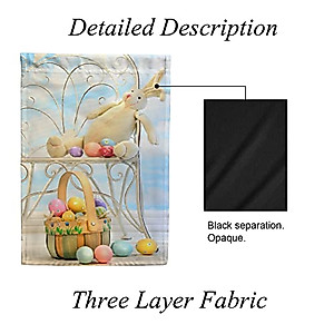My Little Nest Seasonal Garden Flag Easter Bunny Eggs Vertical Garden Flags Double Sided for Home Farmhouse Yard Holiday Flag Outdoor Decoration Banner 28"x40"