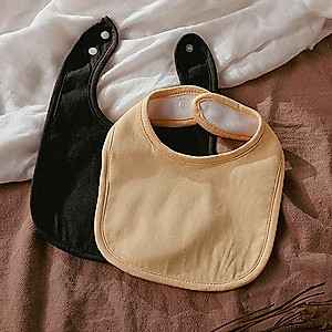 Baby Snap Bibs for Boys Girls,10 Pack Bandana Drool Bibs with Snap,Organic Cotton Snap Closure Bibs for Newborn