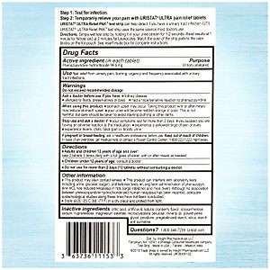 URISTAT Ultra UTI Relief Pak, UTI Treatment for Women and Men, 1 UTI Test Strip and 12 UTI Treatment Tablets, 1 Box