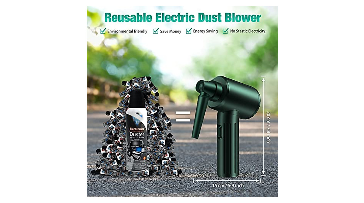 Powerful Cordless Air Duster - 3 Speed Adjustable Cleaning