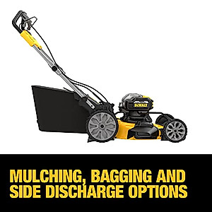 DEWALT 20V MAX Lawn Mower, Cordless, Rear Wheel Drive, Self-Propelled with Batteries & Charger (DCMWSP255Y2)