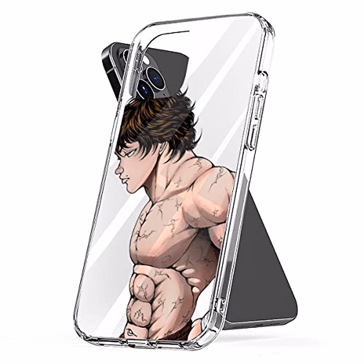 Phone Case Compatible with iPhone Samsung Galaxy Baki 6 The Xr Grappler X : S21 Baki 13 Hanma 8 Fanart 7 11 12 Pro Max Se 2020 S10 S20 Waterproof Accessories Scratch Transparent