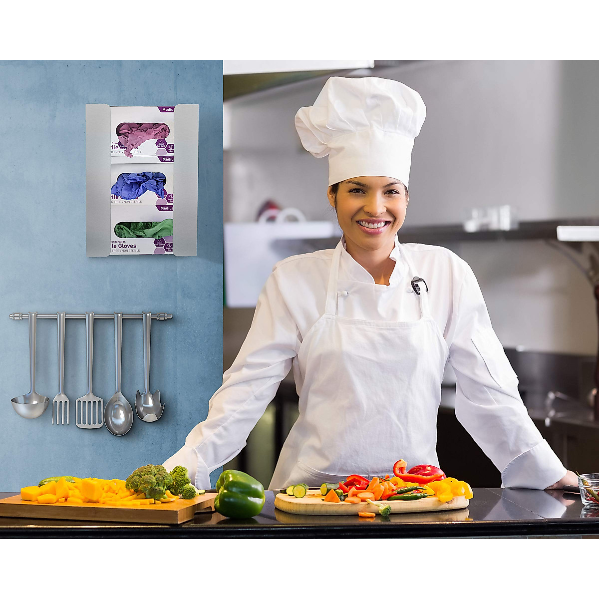 Omnimed 305302-2023 Glove Dispenser, 3 Box Capacity, Silver