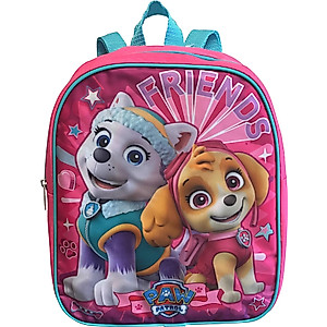 Ruz Paw Patrol Toddle Girl 12 Inch Mini Backpack (Pink-Blue)