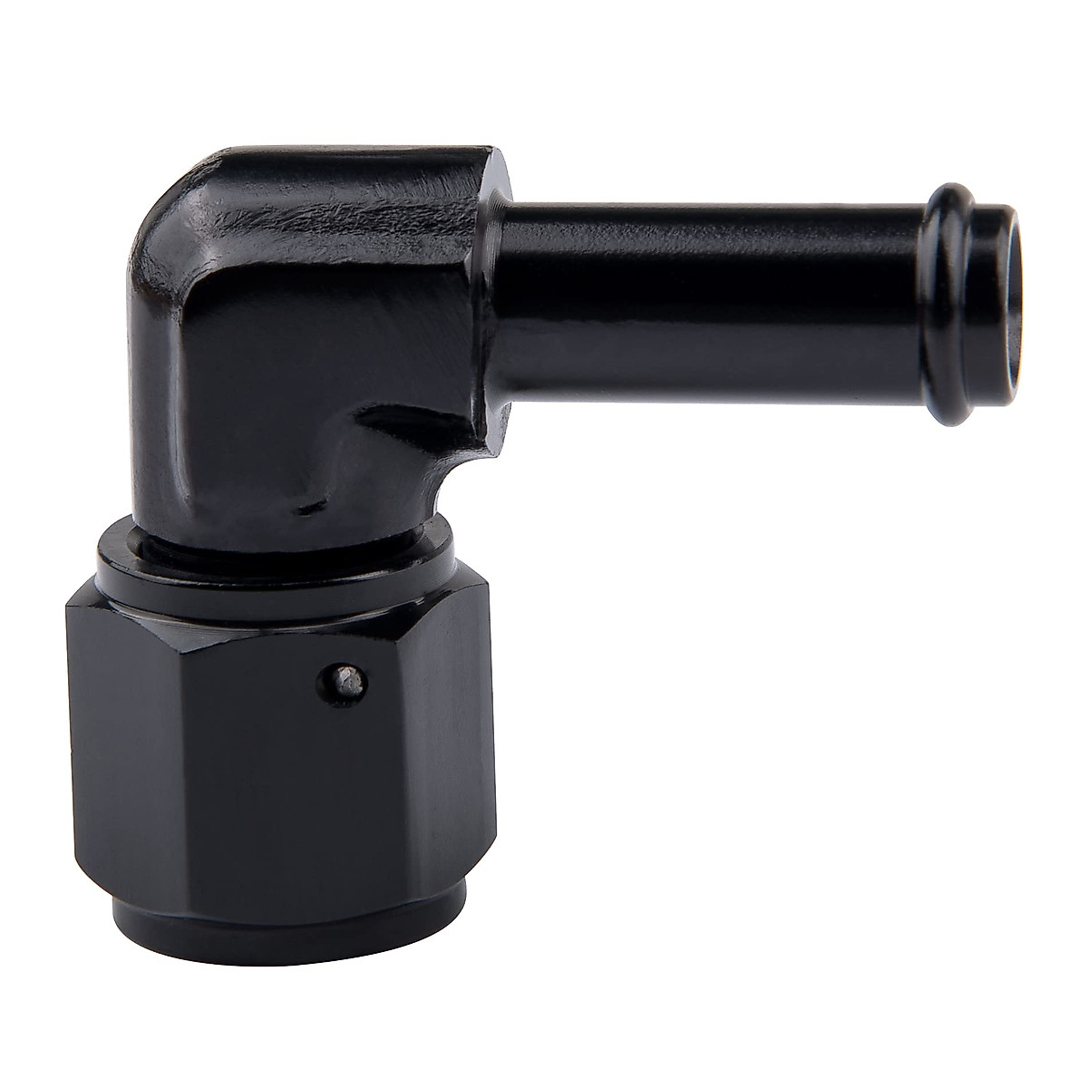 EVIL ENERGY 8AN Female to 1/2" Barb Hose Fitting 90 Degree Swivel