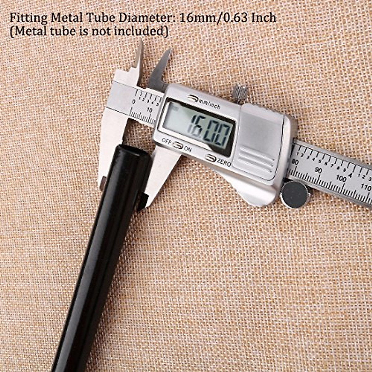 uxcell Shoe Rack Accessories Connectors, 16mm Inner Diameter for Repair Assembled Wardrobe Straight 3 Way, Replacement of Parts 15 Pcs