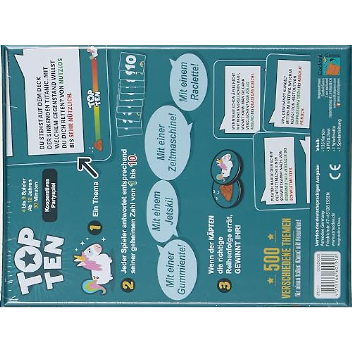 Asmodee Cocktail Games | Top Ten | Party Game | Nominated for Game of The Year 2022 | 4-9 Players | from 12+ Years | 30 Minutes | German