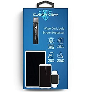 ClearView Liquid Glass Screen Protector | Covers up to 4 Devices | for All Smartphones Tablets and Watches Wipe On Nano Protection - Bottle