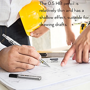 Nicpro 3 PCS 0.5 mm Art Mechanical Pencil Set with Case, Drafting Pencil 0.5mm with 3 Tubes HB Lead Refills, Eraser for School Supplier, Architect Art Writing, Drafting, Drawing, Sketching