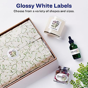 Avery Shipping Labels with Sure Feed and Easy Peel Technology, Glossy White Labels, 2" x 4", Permanent Adhesive, Laser/Inkjet, 100 Glossy Labels (6527)
