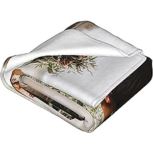 LUCKYCFD Custom Blanket with Photo Text, Customized Picture Personalized Flannel Throw Blankets for Wedding Adult Kid Family Birthday Christmas Father Mother Valentines Day 50"x 40"