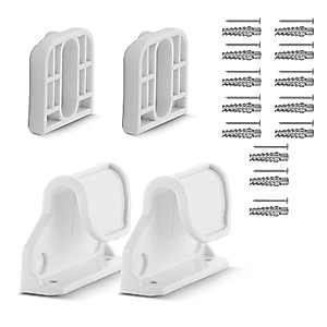 Dearlomum Retractable Baby Gate Replacement Parts, Original Hardware Set (Including 2 x Latchs + 2 x Brackets + 1 Set of Screws) for Retractable Gate Asin B09K7JBSN3/B09K7HTZVW/B09XMN89J4（White)
