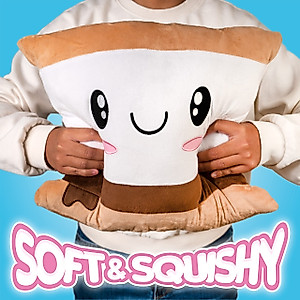 Scentco Smillows - Patented Gourmet Scented Stuffed Plush Pillows (S'Mores Marshmallow) - Accent, Throw, Decorative Pillows - Kids Room Decor, Gift for Kids