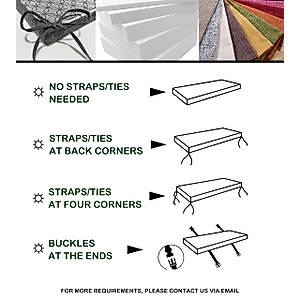 SINCERE Custom Bench Cushion for Indoor Furniture, Bay Window Seat Cushion, Bespoke Bench Pillow, Fireplace Hearth Cushion, Non-slip Chair Pad Couch Sofa Foam Cushion Replacement, Swing Cushion, Gray