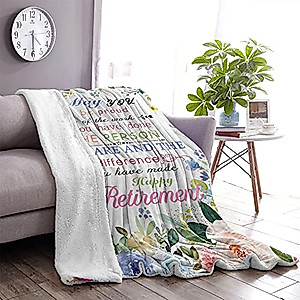 Onecmore Retirement Gifts for Women 2022 Throw Blanket,Retirement Appreciation Gifts for Boss Coworkers,Retire Party Gifts for Friends,Grandma,Teachers,Nurses Soft Throw Blankets (retire1,50"x 60")