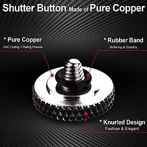 Camera Shutter Button (2 Pack/Silver) Upscale and Delicate Soft Shutter Release Button