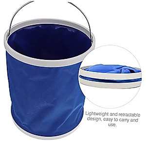 Asakkura 1 Set Fishing with or Car Pool Cleaning Basin Swimming Gardening Saving Portable Clean Bucket Pail for Round Garden Camping Outdoor Space Washing Collapsible and House Foldable