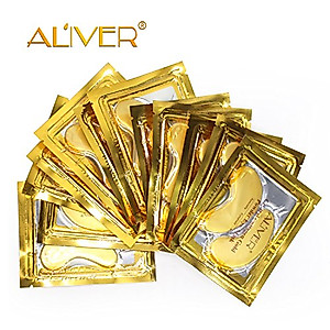 25 Pairs Gold Eye Mask Power Crystal Gel Collagen Masks, Great For Anti Aging, Dark Circles & Puffiness