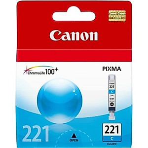 Canon CLI-221 Cyan Ink Tank Compatible to MP980, MP560, MP620, MP640, MP990, MX860, MX870, iP4600, iP3600, iP4700