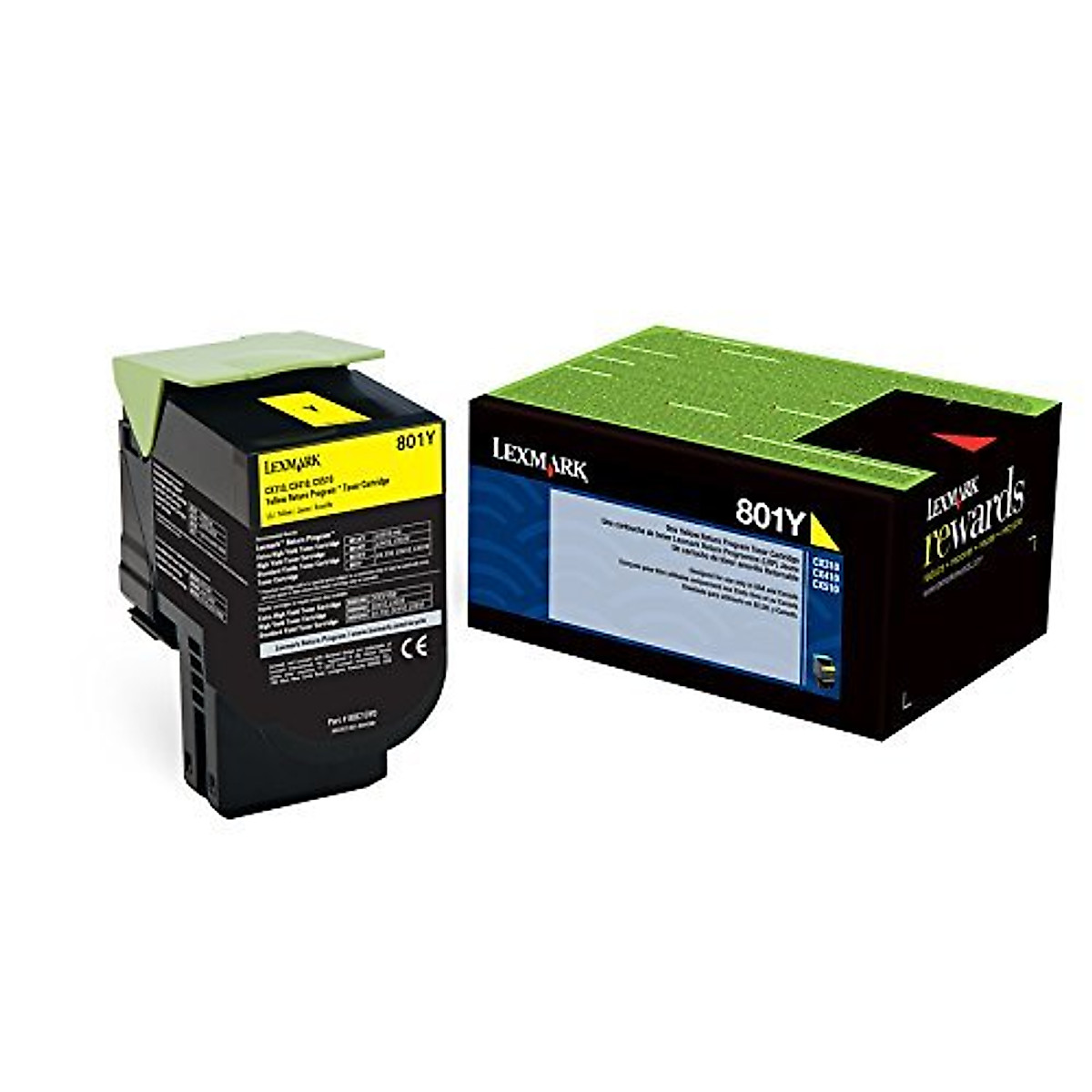 Lexmark (801) toner cartridge set, 80C10C0, 80C10K0, 80C10M0, 80C10Y0