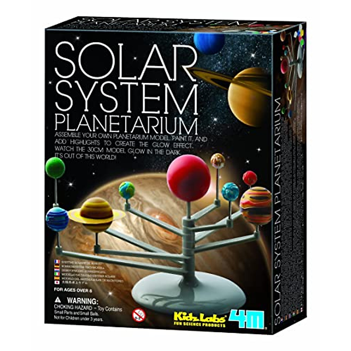 4M Solar System Planetarium - DIY Glow In The Dark Astronomy Planet Model Stem Toys Gift for Kids & Teens, Girls & Boys, Model:3427