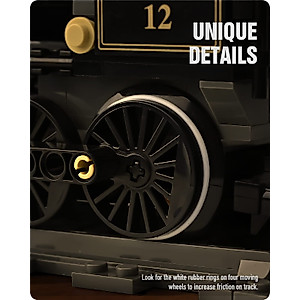 Nifeliz TH10 Steam Train Building Kit and Engineering Toy, Collectible Steam Locomotive Display Set, Train Set with Train Track, Top Present for Train Lovers (560 PCS)