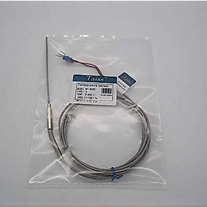 K Type Thermistor Temperature Sensor Probe Range from 0 to 600 °C Temperature Controller, 100mm/4" Long Probe Thermocouple, Probe can be Easily Bent Diameter :2mm/0.08" (2X100X2M) MT-6320-100mm