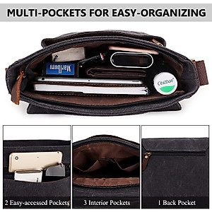 Small Messenger Bag,VONXURY Water Resistant Shoulder Bag Canvas Crossbody Purse for Women Men