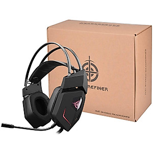 Gaming Headset, BestOff GAMV3 Stereo Wired Gaming Headphones Super Bass Over Ear Headphones with Surround Sound, LED Light and Noise Reducing Microphone,Compatibility with PS4,PC