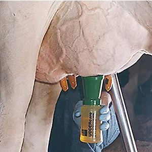 QMARK 2 Pack Teat Dip Cup, Non Reflow Nipple Cleaning Disinfection, Dip Cup for Cow Sheep Goat, Non-Return Teat Dipper - 300 ml Blue