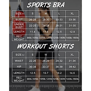 Ourgifts Workout Sets for Women 2 Piece Outfits Gym Shorts Women High Waisted with Adjustable Padded Sports Bra Gym Sets（A0010M-Black