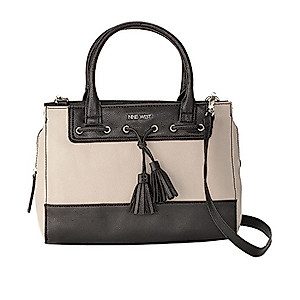 Nine West Novel Ties Satchel, Dark Camel/Black