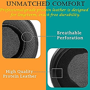 TaiZiChangQin K267 Ear Pads Ear Cushions Replacement Compatible with AKG K267 K167 K520 Headphone Upgrade Thicker Protein Leather Earpads