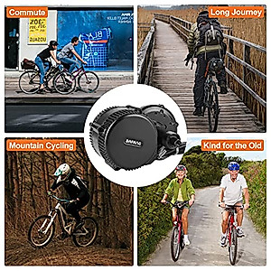 BAFANG BBS02B 36V 500W Mid Drive Motor : Electric Bike Conversion Kit with 500C Display & 36T Chainring for Mountain Bicycle Road Bicycles Commuter Bikes (NO Battery)