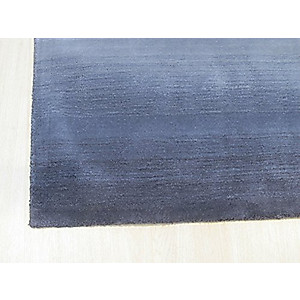 EORC HL6GY Handmade Wool Horizon Rug, Blue 5 x 8 Feet HL6GY5X8