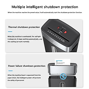 Shredders for Home Office 6-Sheet Cross Cut Shredder Shreds Paper/Credit Card/Staple/Clip Jam Proof Paper Shredder P-4 Security Level (Color : White, Size : 32x19.5x41.6CM)