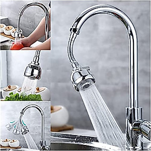 Newly Upgraded 360° Rotatable Faucet Nozzle, Removable Kitchen Faucet Nozzle Replacement, Splash-Proof Faucet Booster Shower and Water-Saving Faucet for Kitchen Bathrooms