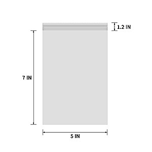 Kyswwellbag 200 Count Clear Plastic Bags, 5x7 Inch Opp Cello Bag Sealed Self Adhesive Reusable Transparent Cellophane Bags, Suitable for Jewelry Bakery Candies Goodies Cookies