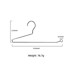 【4-Pack】 WAIKAS Pants Hangers,38cm, 304 Stainless Steel