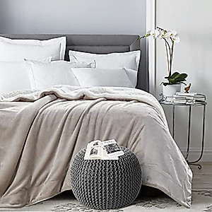 Thesis Sherpa Fleece Throw Blanket for Couch Linen Throw Blanket – Fuzzy Cozy Warm Sherpa Blanket Throw, 50x60 Inches