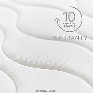 WEEKENDER 10 Inch Hybrid Mattress - Memory Foam and Motion Isolating Springs - Medium-Firm - 10-Year Warranty - California King