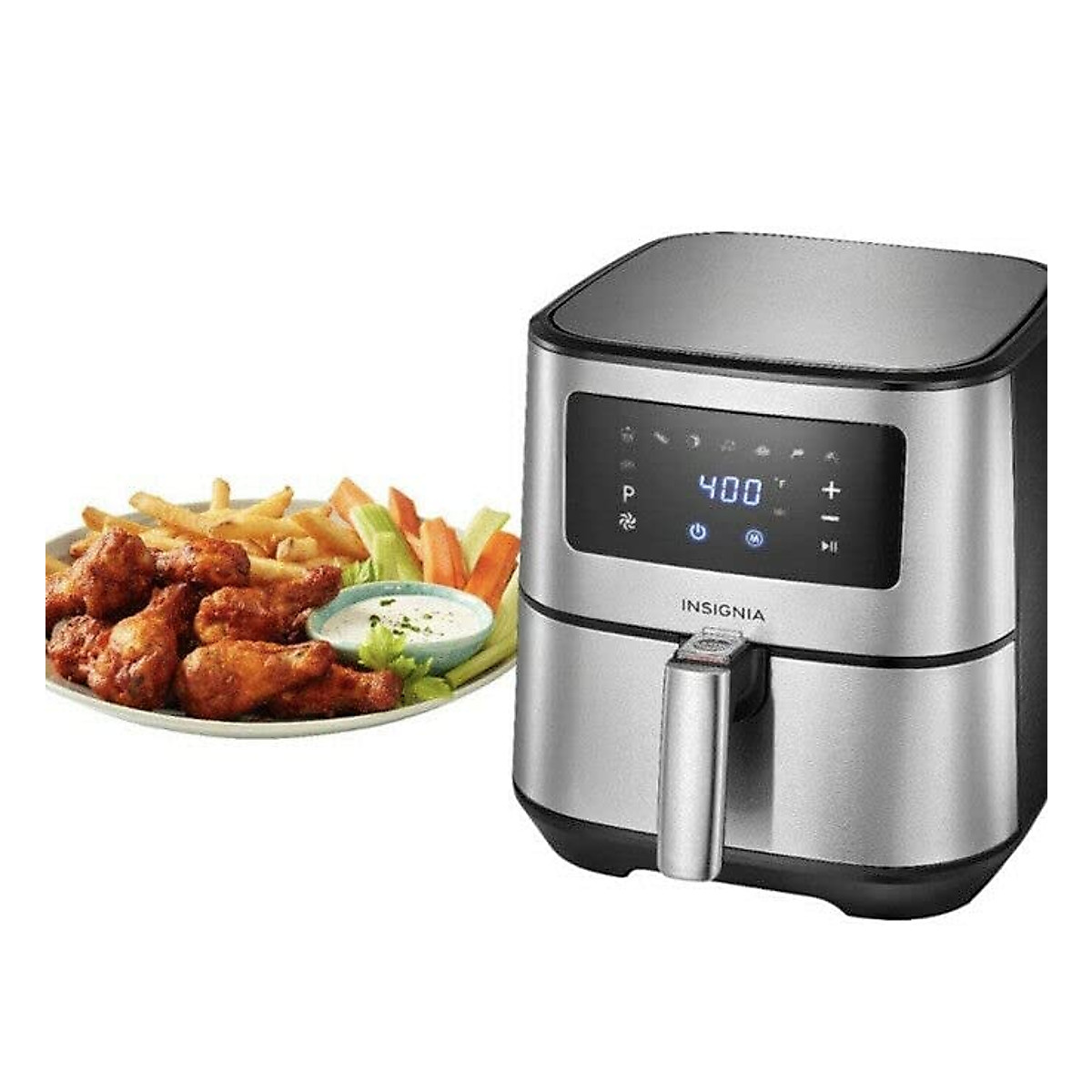insignia 5 QT- Digital Air Fryer_ Stainless Steel