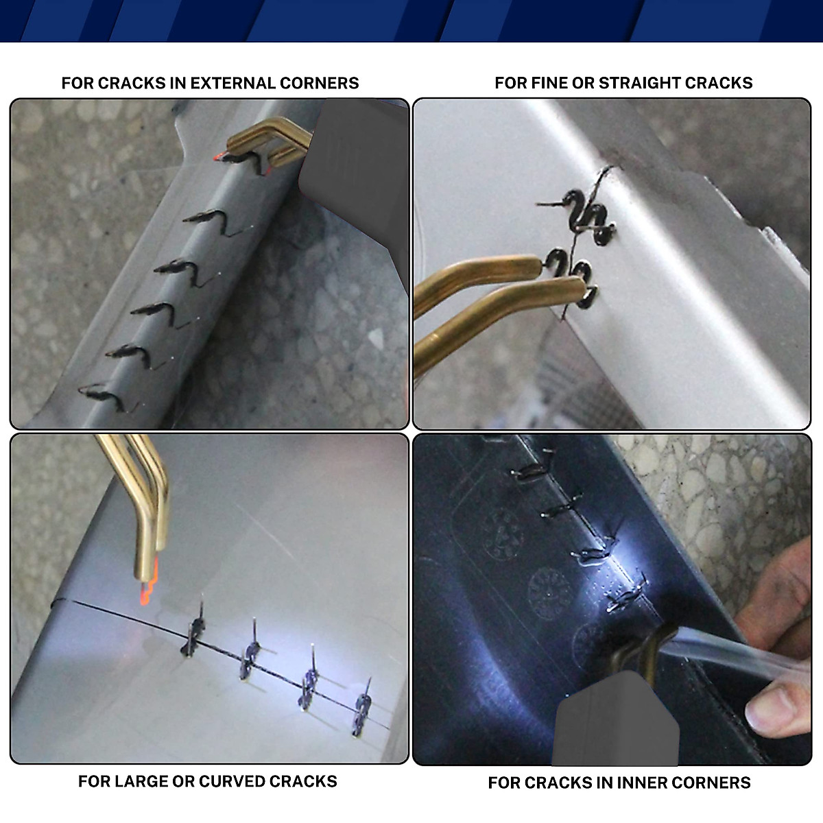 Allturn Plastic Welder,Plastic Welding Kit,Hot Staples for Car Bumper Repair and Plastic Products DIY Welding.(Red)